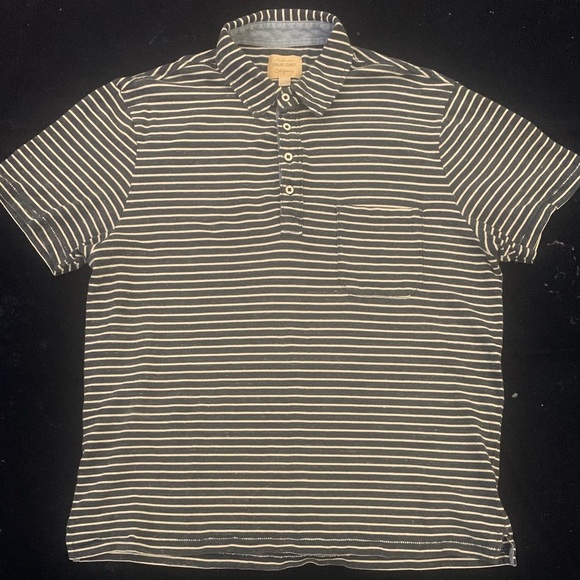 True Grit | Shirts | True Grit Ss Four Button Pin Striped Pocket Polo ...
